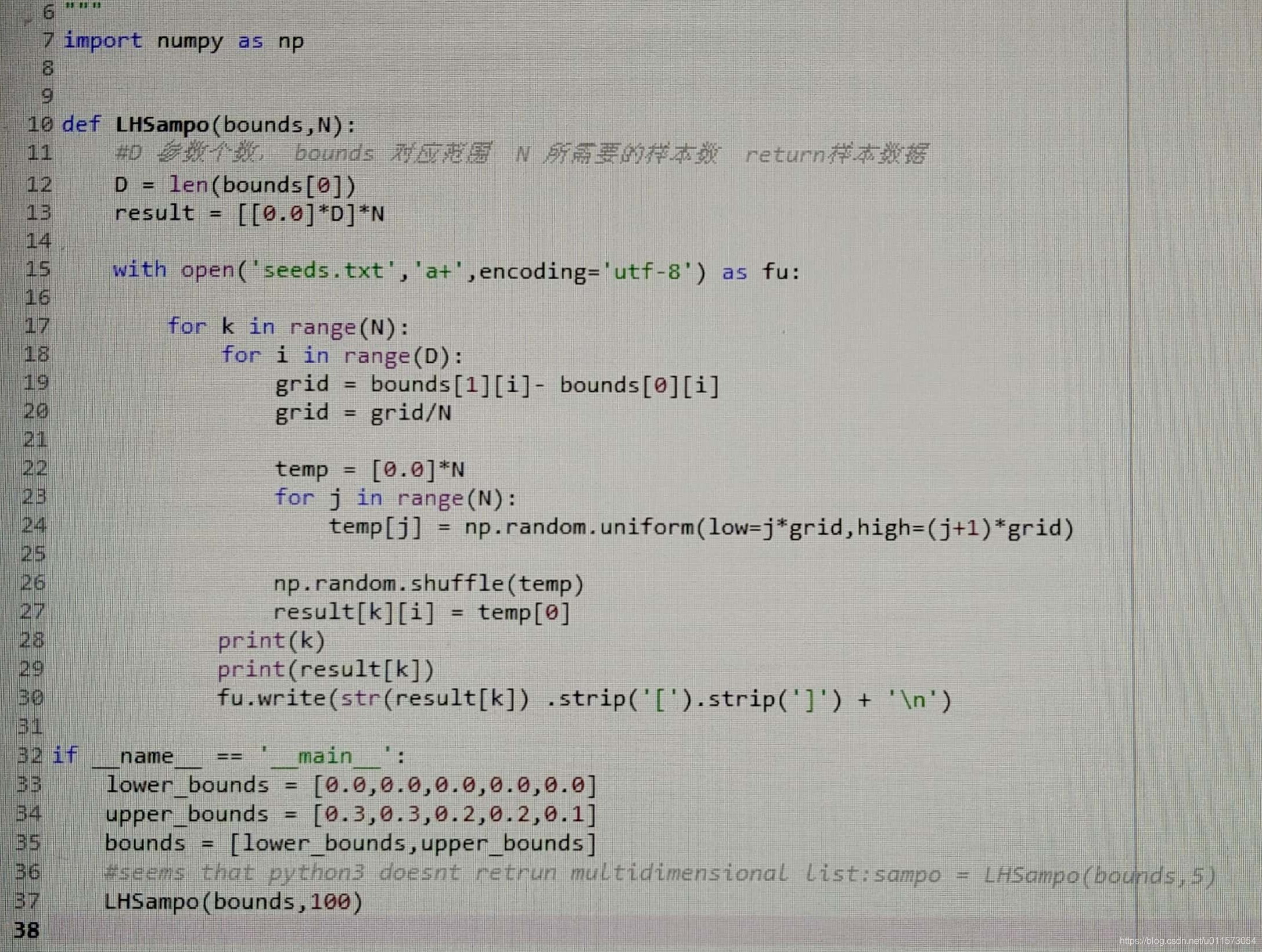 拉丁超立方抽样的python3实现latin Hypercube Sampling 计算圆周率 Csdn博客