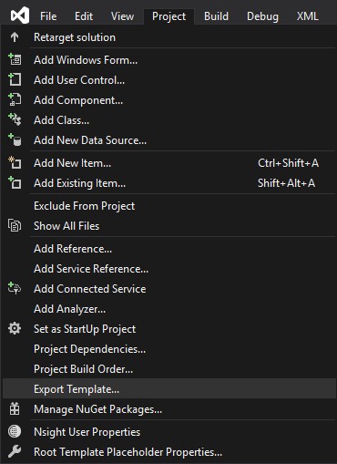 为Visual Studio创建项目模板（VSIX / C＃/ 2019）_用visual studio写软著用什么项目模版-CSDN博客