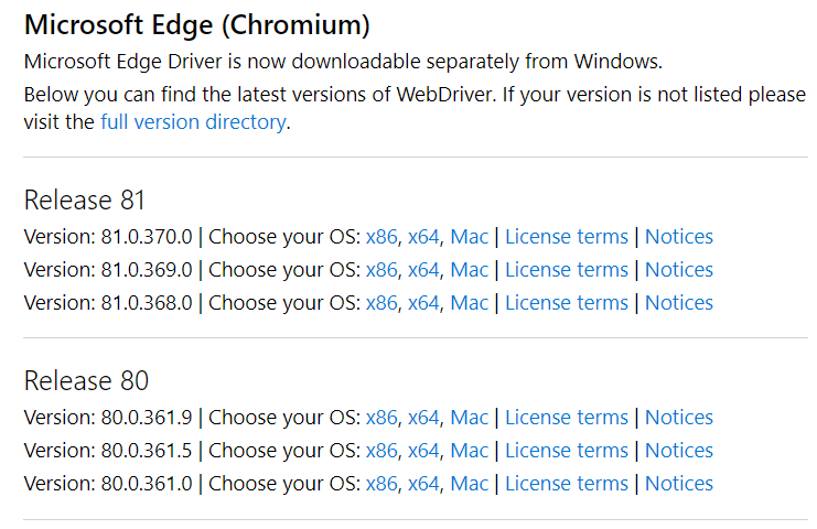 Selenium+WebDriver 各浏览器驱动下载与使用_谷歌122.0.6261.112对应webdriver-CSDN博客