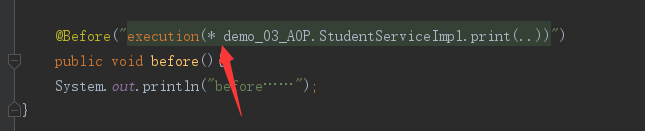 java.lang.IllegalArgumentException: Pointcut is not well-formed: expecting 'name pattern' at ...