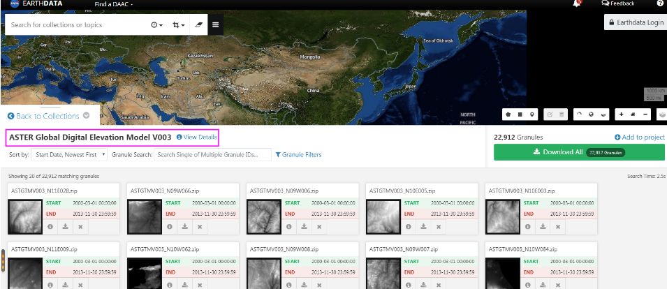 免费DEM数据（ASTER GDEMV3、ASTER GDEMV2、ASTER GDEMV1，SRTM90米、SRTM30米、GLS 2005 ...