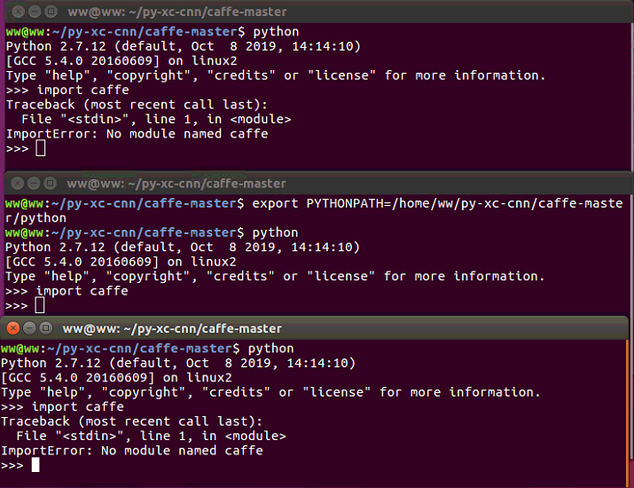 Caffe报错（2）importerror No Module Named Caffe Csdn博客