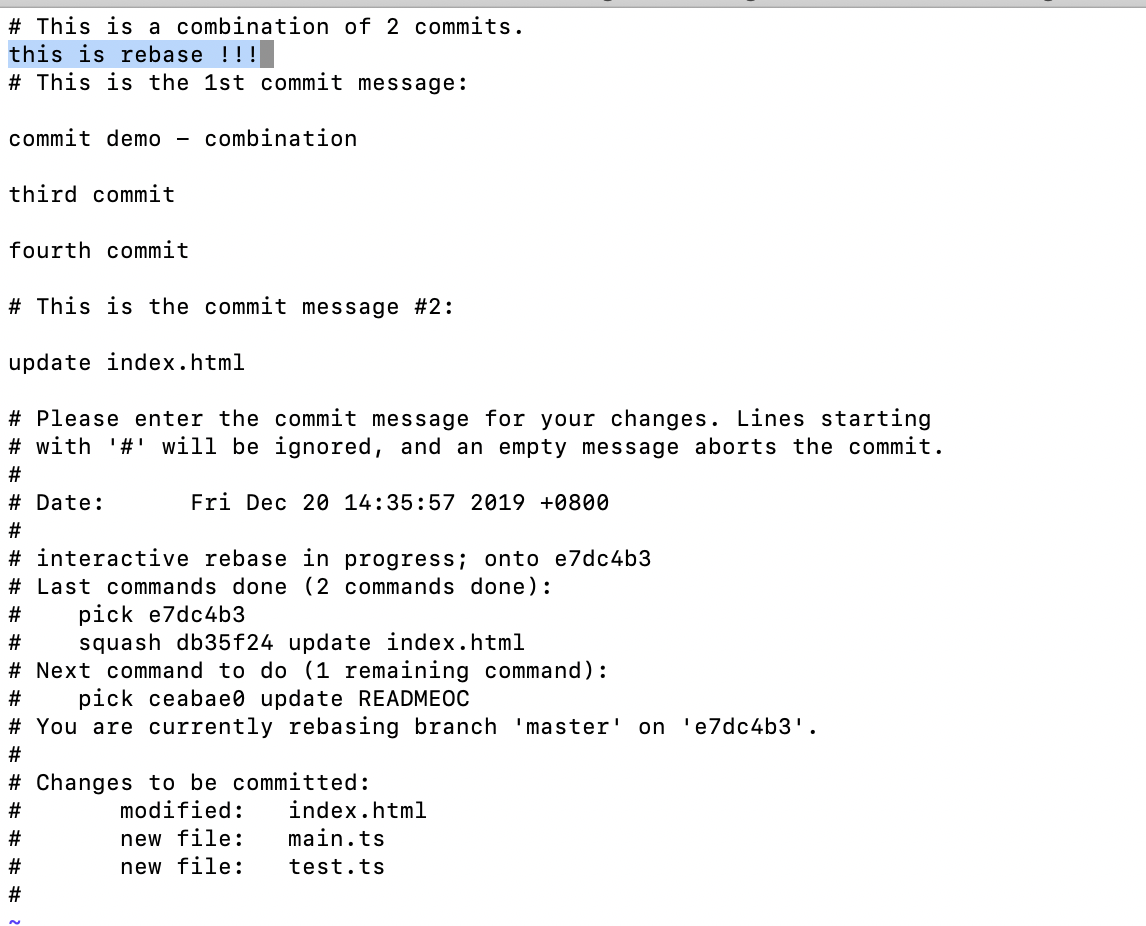 Git学习笔记7：将间隔的几个commit合并成一个git合并不连续commit记录 Csdn Csdn博客