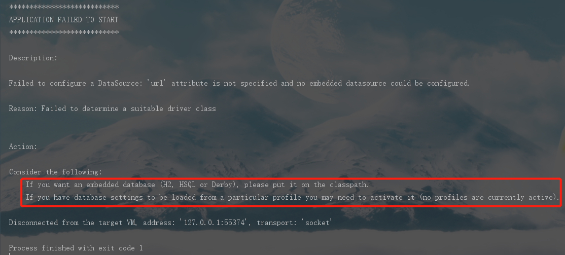 If you want an embedded database (H2, HSQL or Derby), please put it on the classpath-CSDN博客