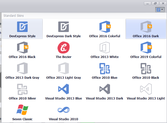 DevExpress设置默认皮肤及各种皮肤样式_userlookandfeel.default.setskinstyle-CSDN博客