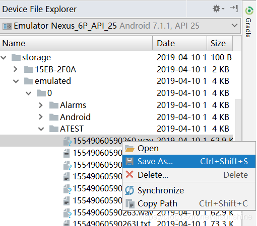 Android Studio 使用Device File Explorer管理安卓虚拟设备的文件_android studio中的device explorer与device file ...