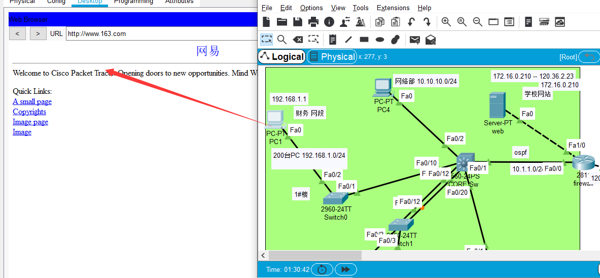 思科综合拓扑实验简记(ospf+acl+vlan+默认路由+nat+telnet等相关知识点)_思科网络拓扑_shark-chili的博客-CSDN博客