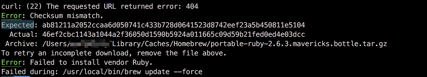 Error: Checksum mismatch.----mac brew安装失败解决方法-CSDN博客