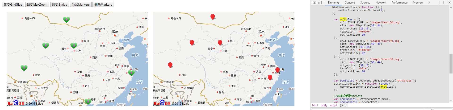 百度地图点聚合样式修改（BMapLib.MarkerClusterer）_百度地图 markerclusterer_何良语的博客-CSDN博客