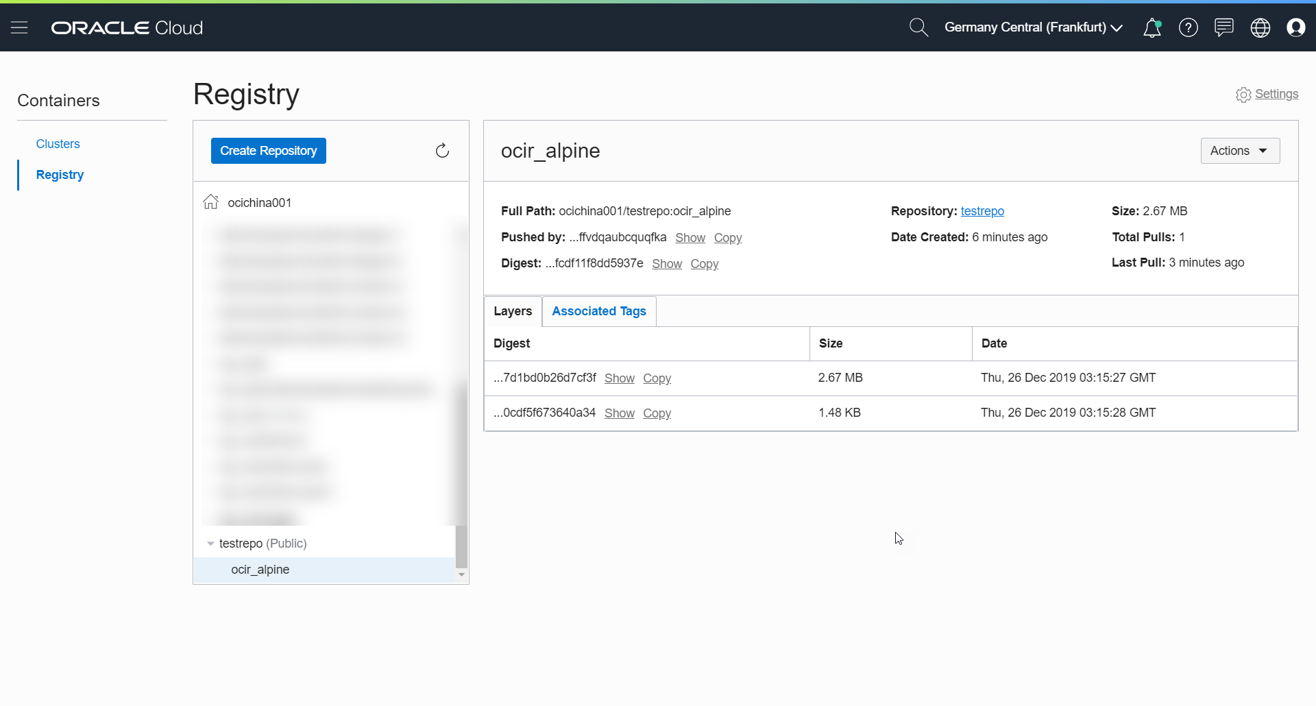 OCI Container Registry实验_oci registry-CSDN博客