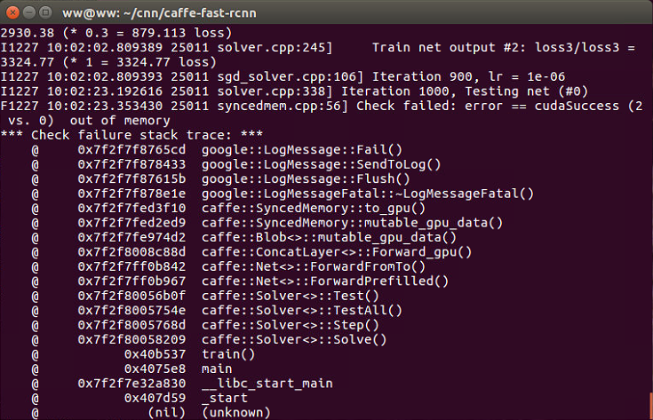 caffe报错（3）Check failed: error == cudaSuccess (2 vs. 0) out of memory-CSDN博客