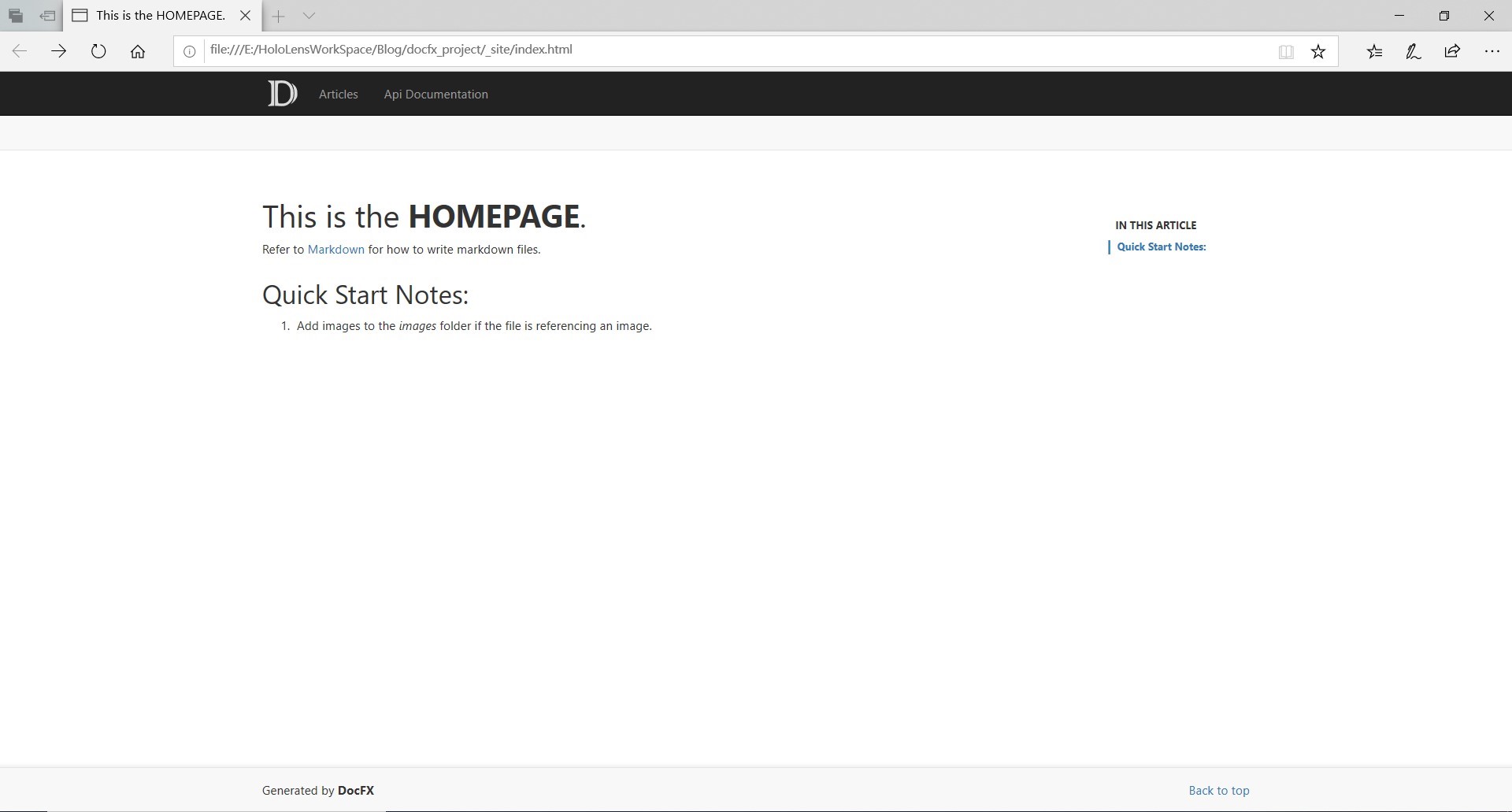使用Docfx 创建属于你的Github 文档页面_github如何创建一个文档存放页-CSDN博客