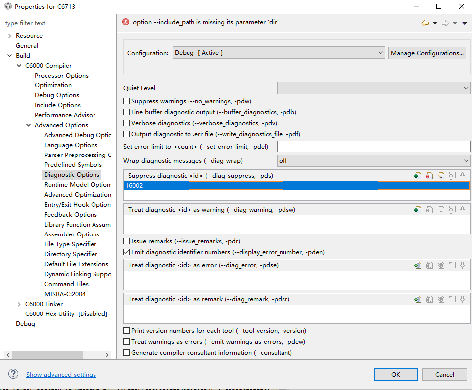 TMS320C6713开发环境搭建时遇到的问题_#error no chip defined-CSDN博客