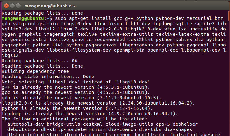 Ubuntu 16.04 安装 NS 3.26_ns3.26安装-CSDN博客