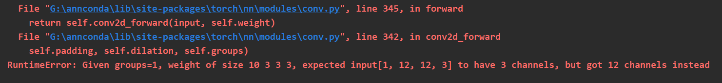 Pytorch报错：runtimeerror Given Groups 1 Weight Of Size 10 3 3 3
