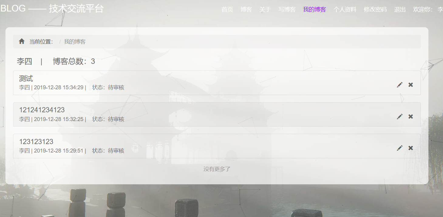 Java个人博客项目java博客项目 Csdn博客 