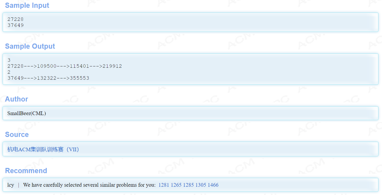 【字符串处理+回文数】HDU-1282 回文数猜想_回文数hdu-CSDN博客