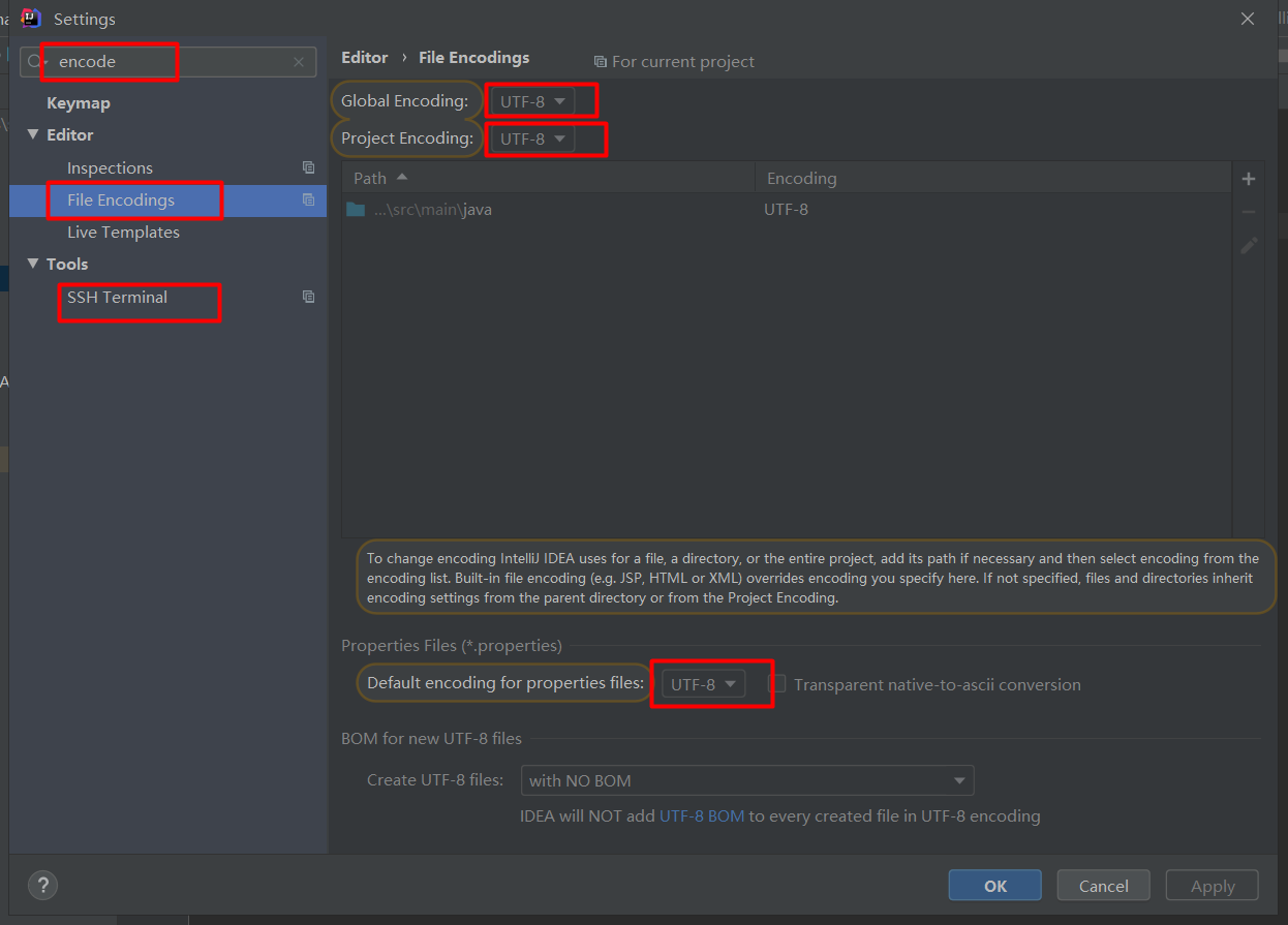 IDEA更改文件编码、SSH终端编码（设置编码为UTF-8）_idea 终端编码-CSDN博客