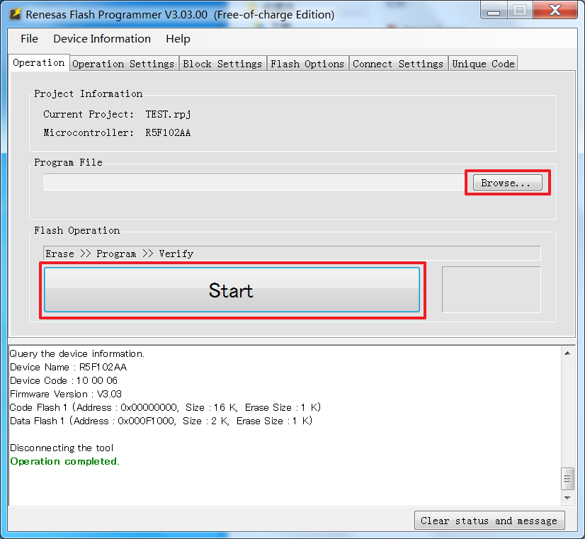 使用Renesas E1烧录RL78/G13(R5F102AA)芯片_瑞萨r5f串口读写工具-CSDN博客