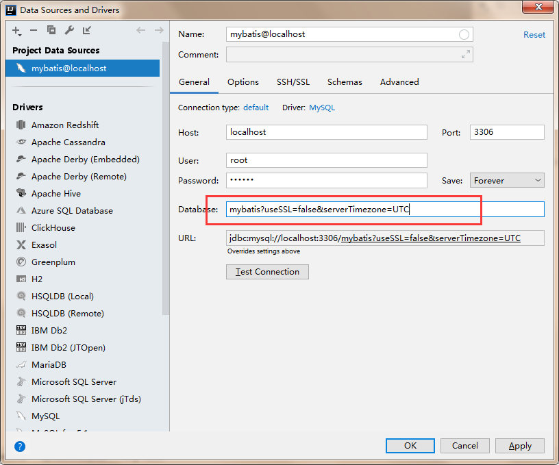IntelliJ IDEA连接MySQL（报错Server returns invalid timezone. Go to 'Advanced' tab and set ...