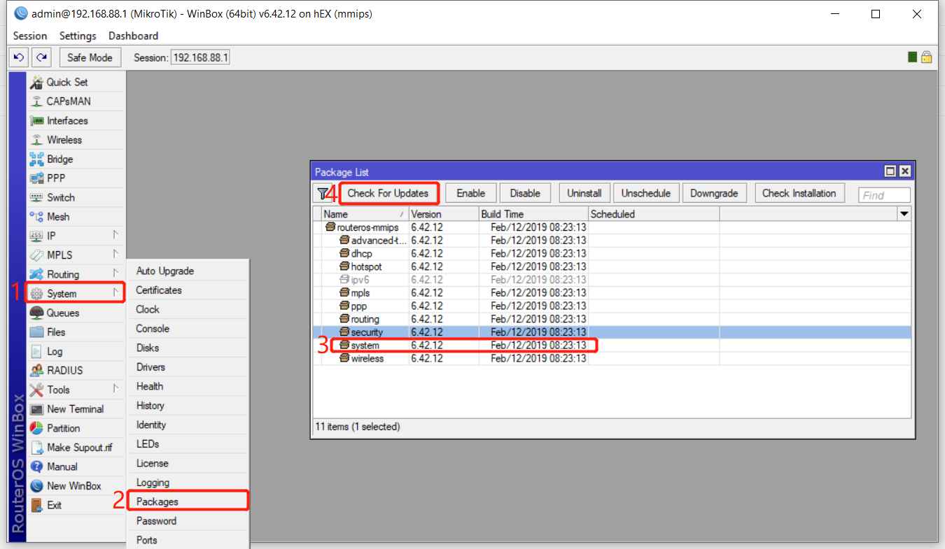 RouterOS系统基本配置及升级_routeros升级7.0教程-CSDN博客