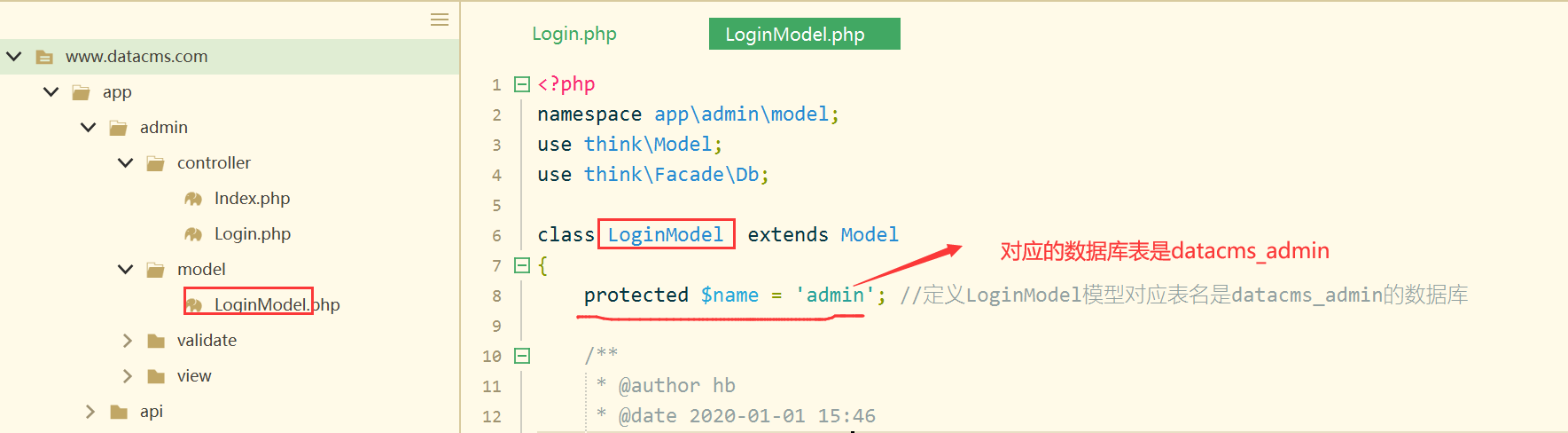 Tp6 模型model命名规则与数据库表名的对应关系sqlstate 42s02 Base Table Or View Not 