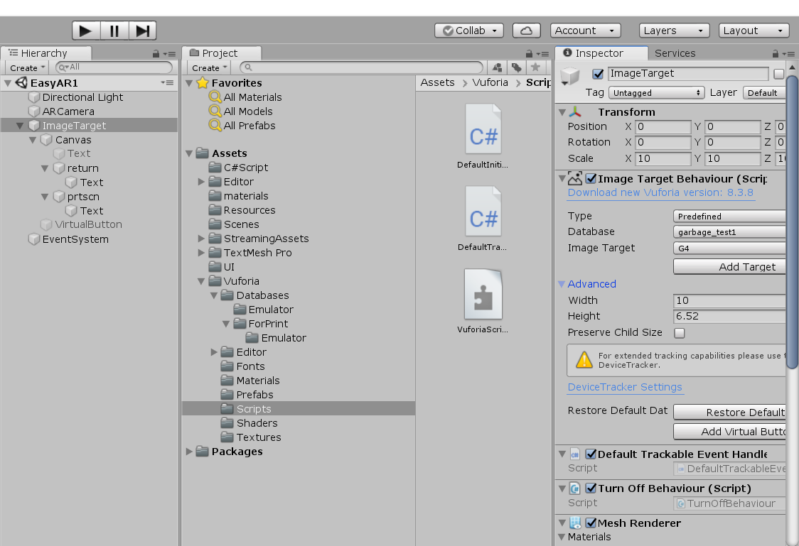 Vuforia 找不到VirtualButton的问题_vuforia虚拟按钮怎么看不到-CSDN博客