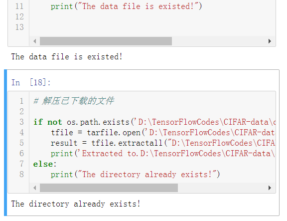 在jupyter中加载CIFAR数据集时报错，提示找不见对应的文件或目录：No such file or directory: 'CIFAR ...