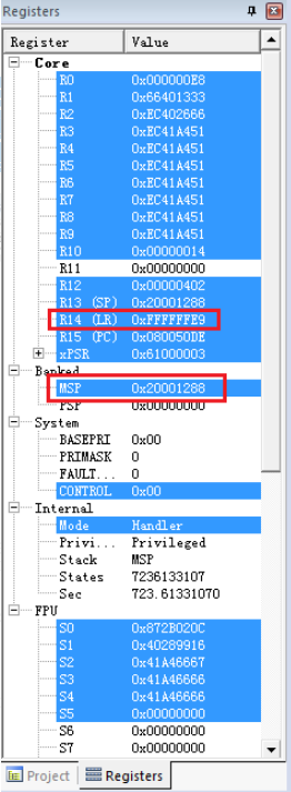 Hardfault Handler故障记录 R14 0xfffffff1 Csdn博客