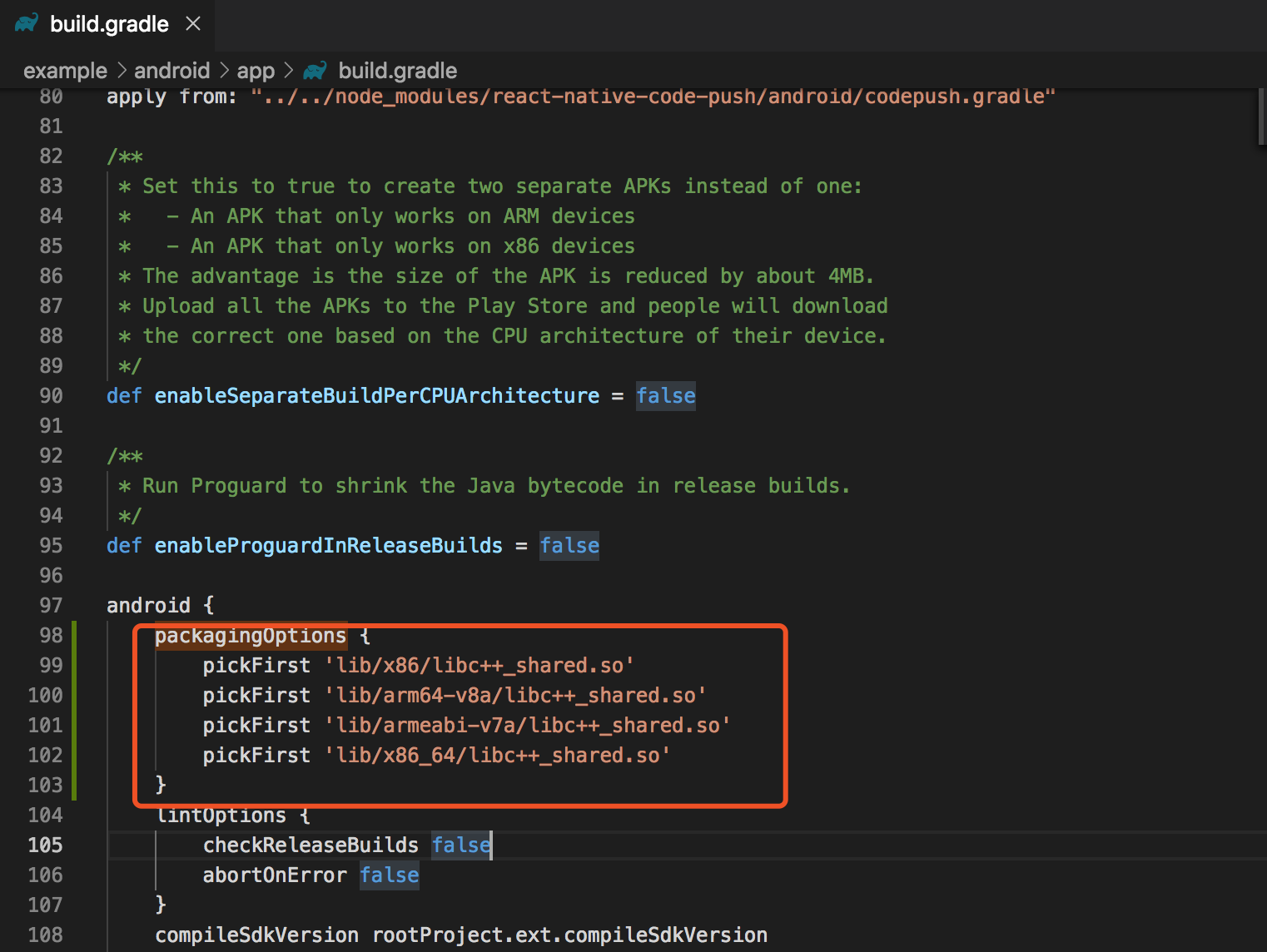 More than one file was found with OS independent path ‘lib/x86/libc++_shared.so‘_none of the ...