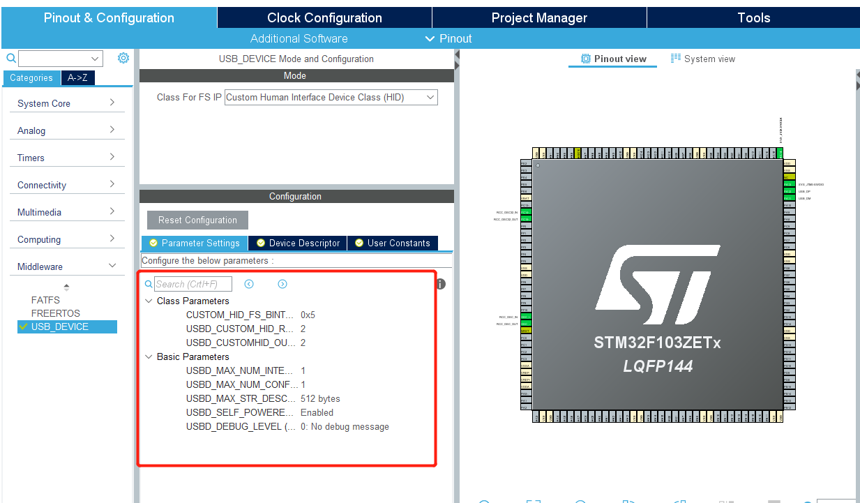STM32F103ZET6 - USB_HID -1 (USB发送和接收)_stm32f103zet6 usb-CSDN博客