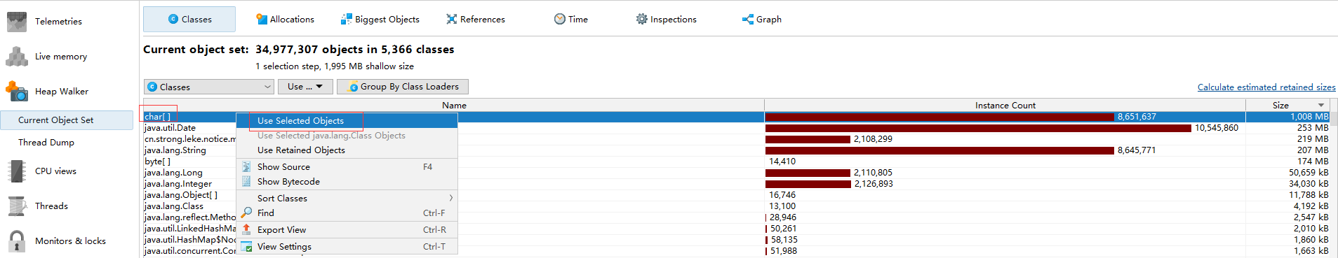生产内存溢出,通过jprofiler对dump文件进行分析_jprofiler分析hprof文件线程-CSDN博客