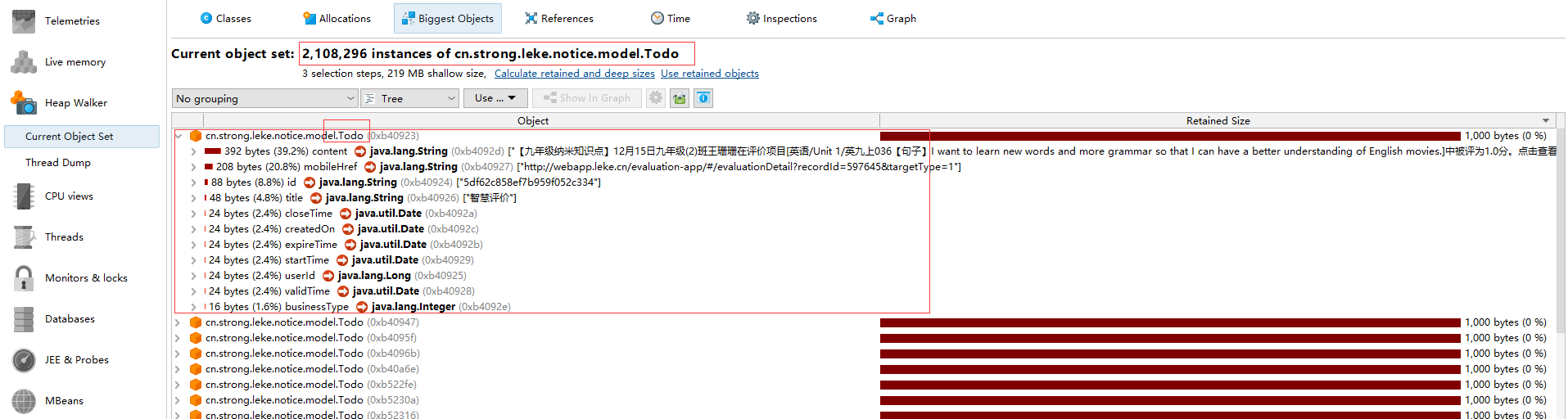 生产内存溢出,通过jprofiler对dump文件进行分析_jprofiler分析dump-CSDN博客