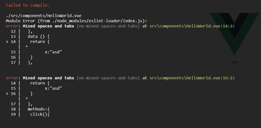 安装Vue-cli踩的大坑(Failed to compile. ./src/components/HelloWorld.vue Module Error (from ./node ...