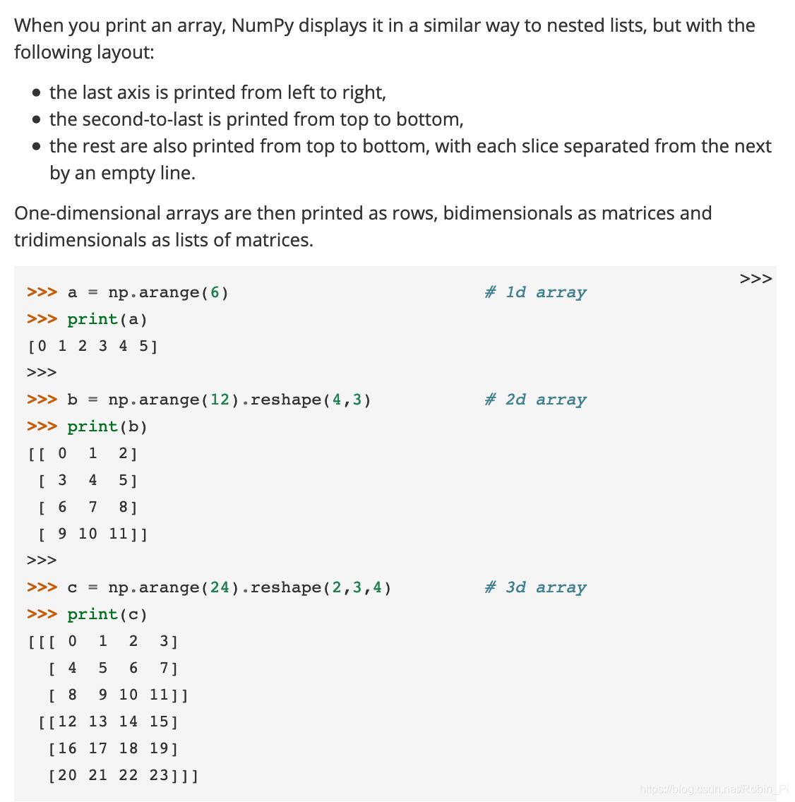Python数据分析之numpy(3)—— Numpy中那些困惑:打印的形状 以及 Python 数组、numpy 数组、pandas