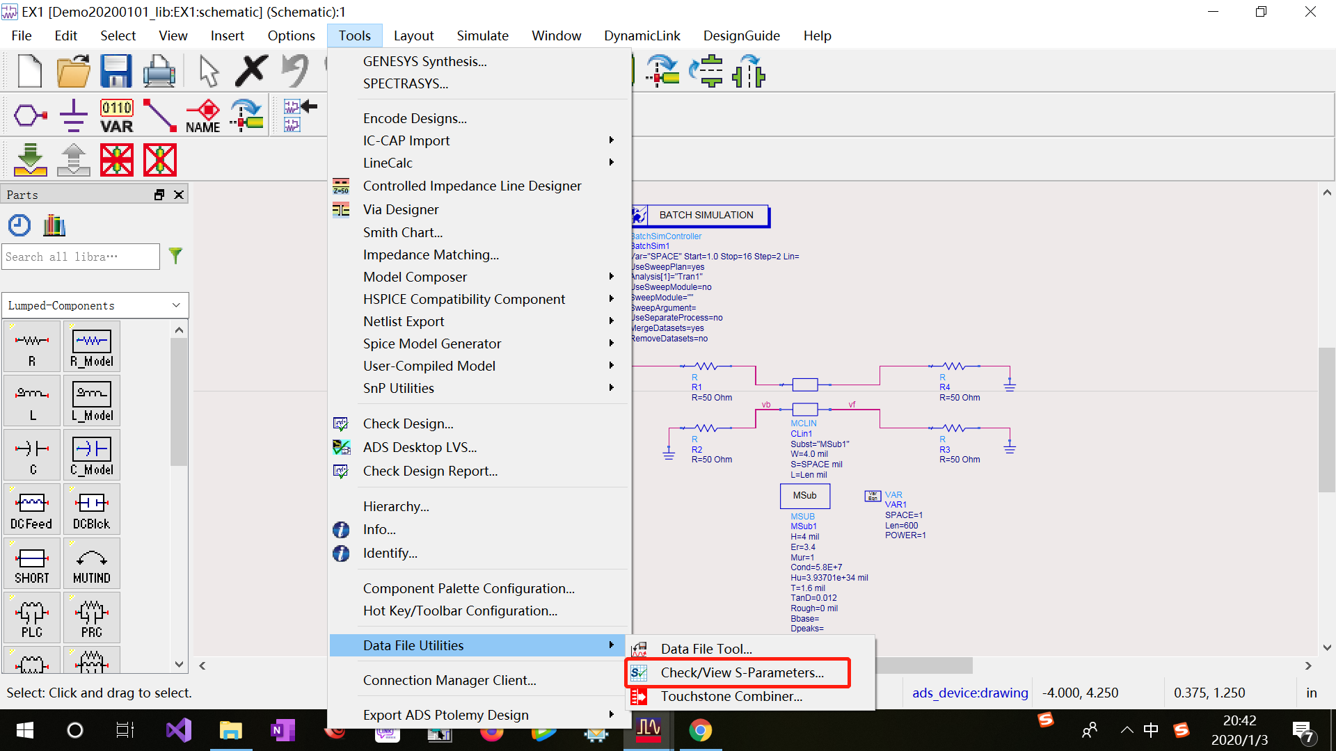 ADS2017学习笔记：S参数操作_ads 批量处理s参数-CSDN博客