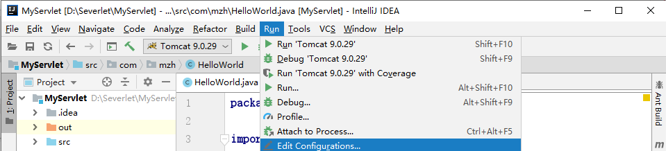 使用intellij IDEA集成Tomcat与Servlet开发的绑定_intellij idea继承tomcat-CSDN博客