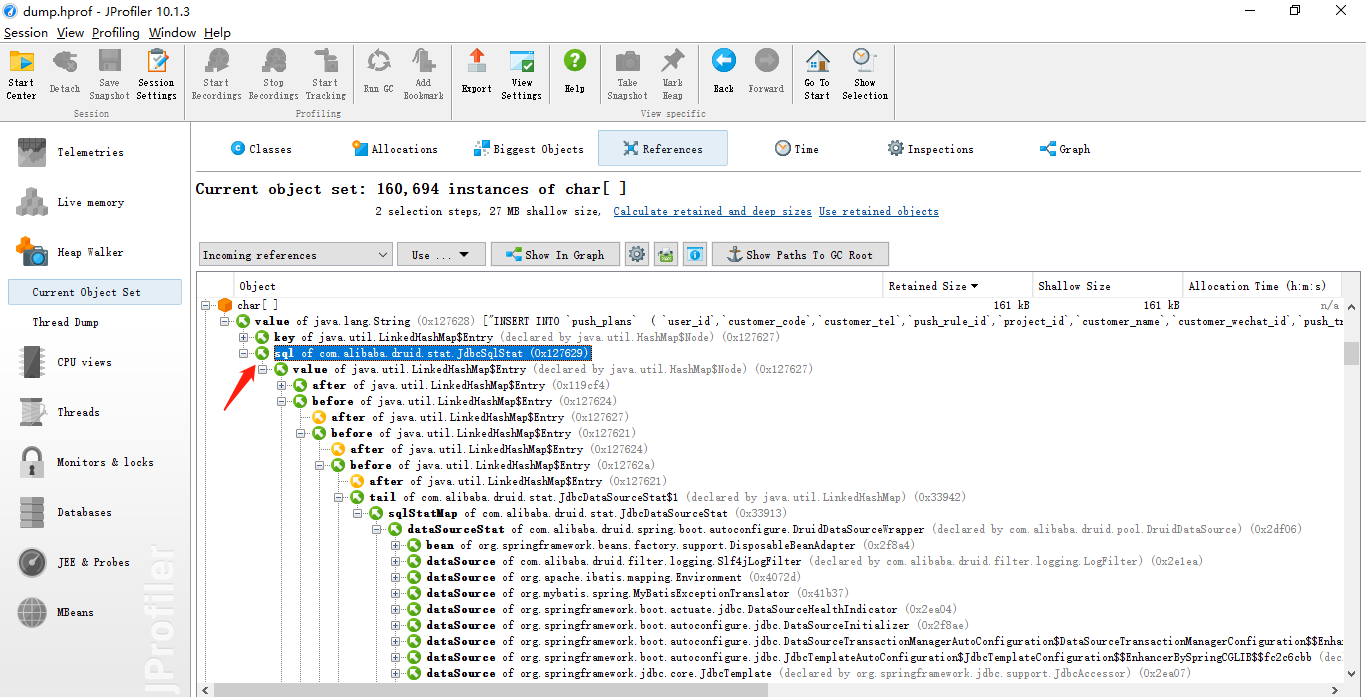 Remember a production environment, Java application large memory ...