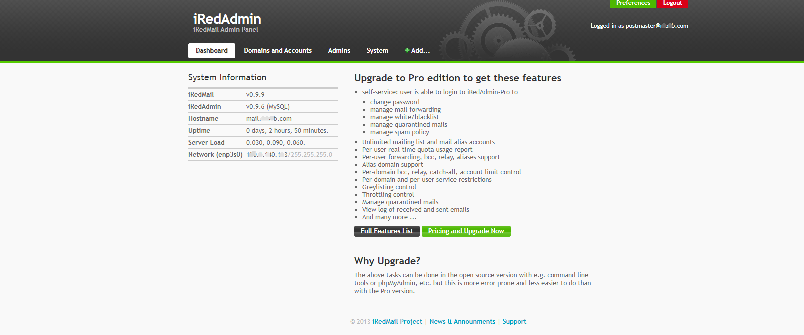 Iredmail搭建_your iredmail version (0.9.8) is out of date, plea-CSDN博客