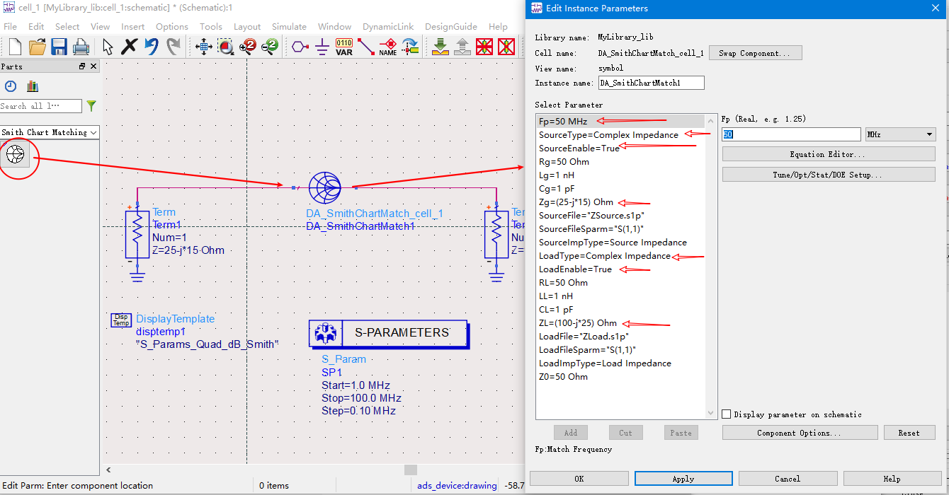 ADS中Smith Chart Utility 使用-CSDN博客