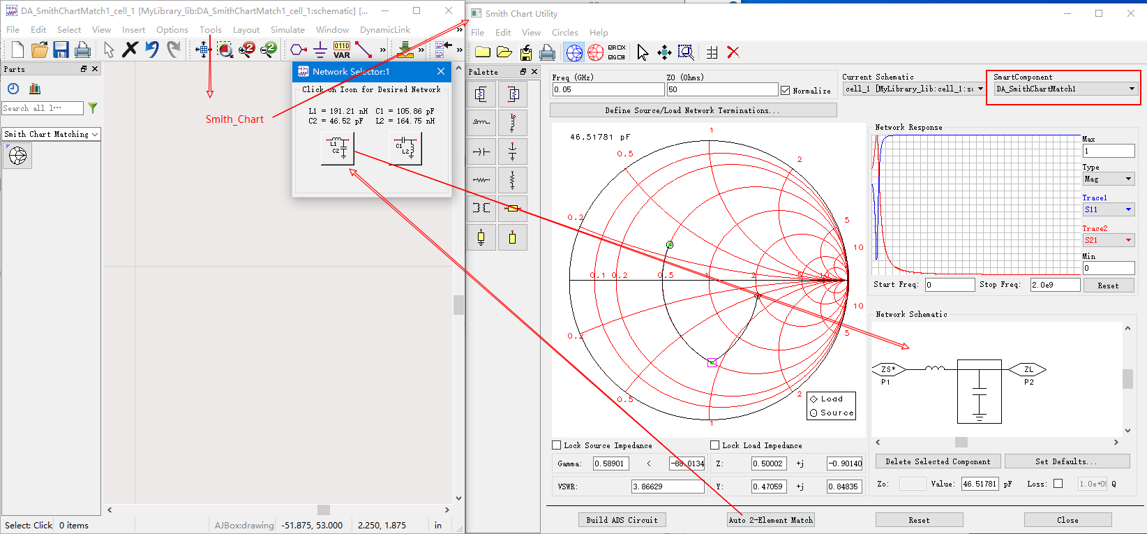 ADS中Smith Chart Utility 使用-CSDN博客