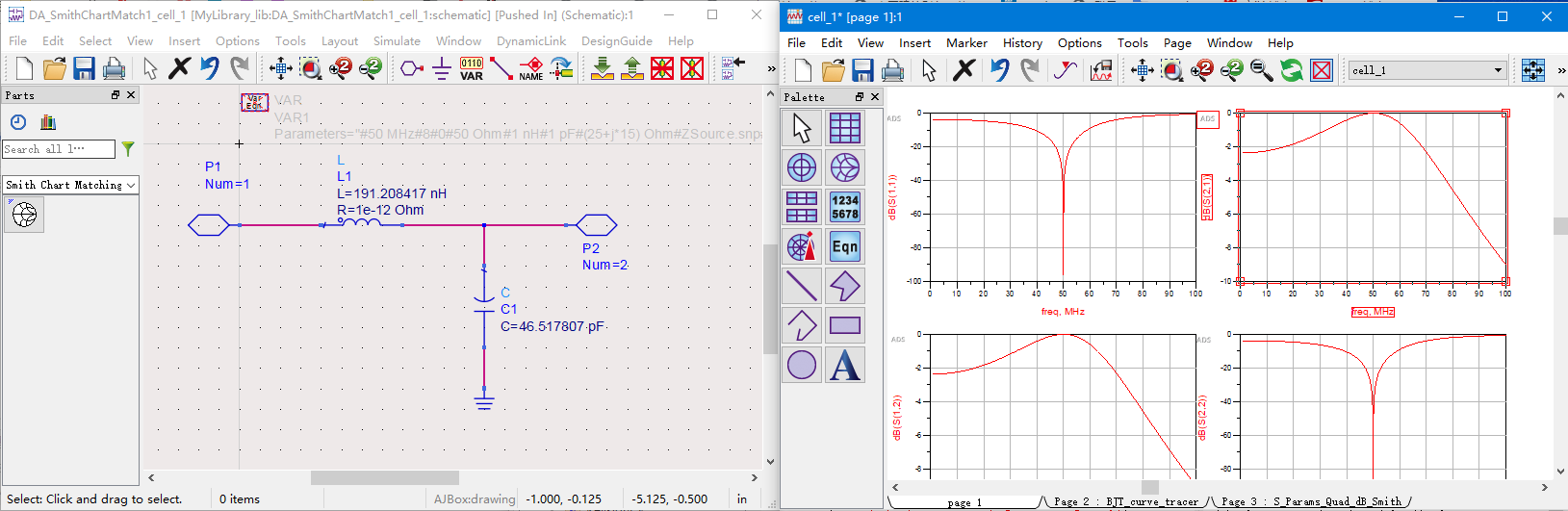 ADS中Smith Chart Utility 使用-CSDN博客