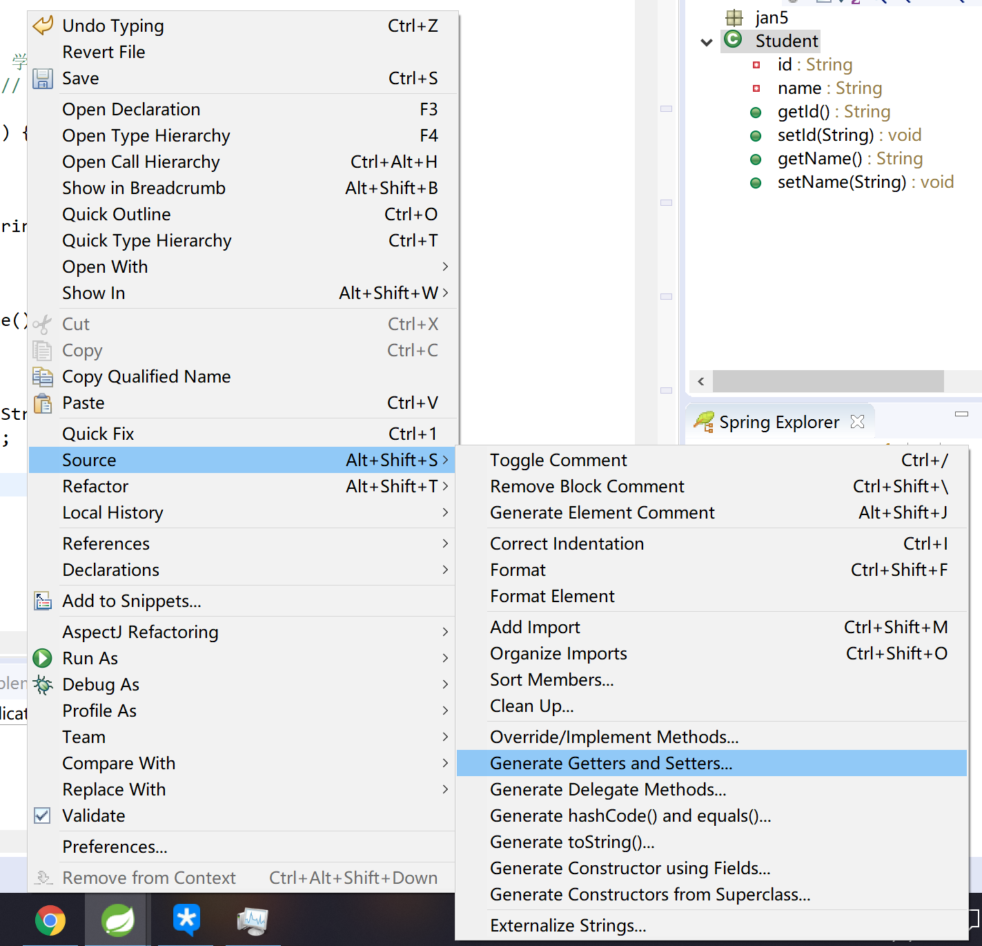 Java 类自动生成 get set 方法_java vscoad如何自动生成类的get-CSDN博客