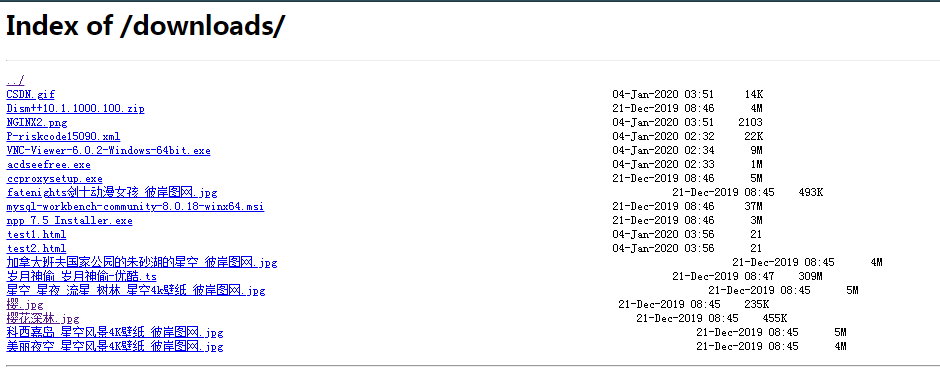 Linux：Nginx目录浏览下载(autoindex)_linux autoindex-CSDN博客