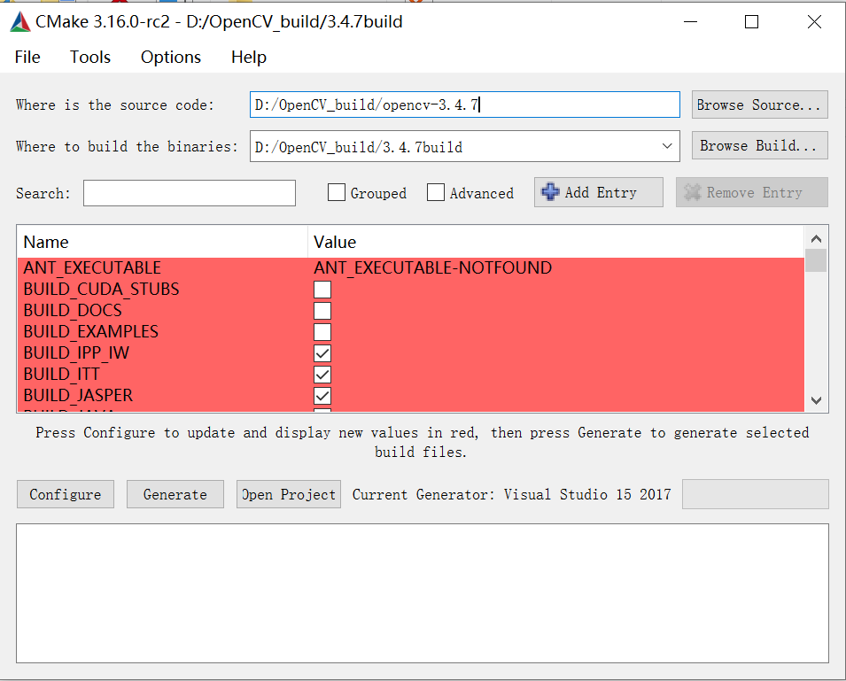 windows下使用cmake-gui编译opencv源码_cmake 编译 opencv 生成 opencvworld-CSDN博客
