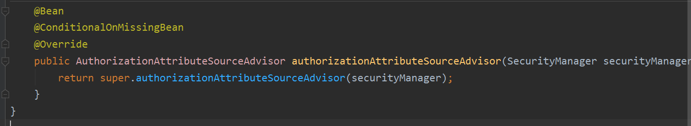 Shiro+ Springboot 报错 required a bean named 'authorizer' that could not be found_parameter 0 of ...