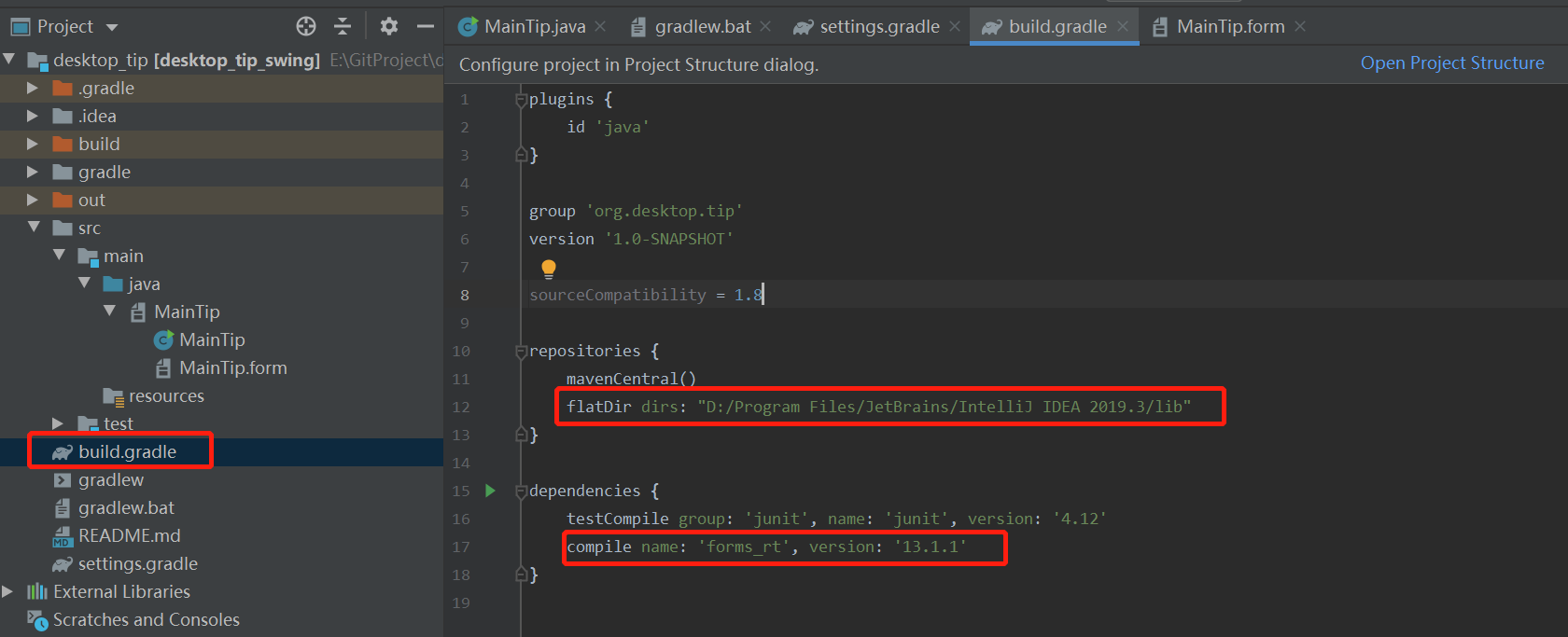 IntelliJ基于Grandle通过GUI Form创建Swing项目的过程（待更新……）_idea gradle swing-CSDN博客