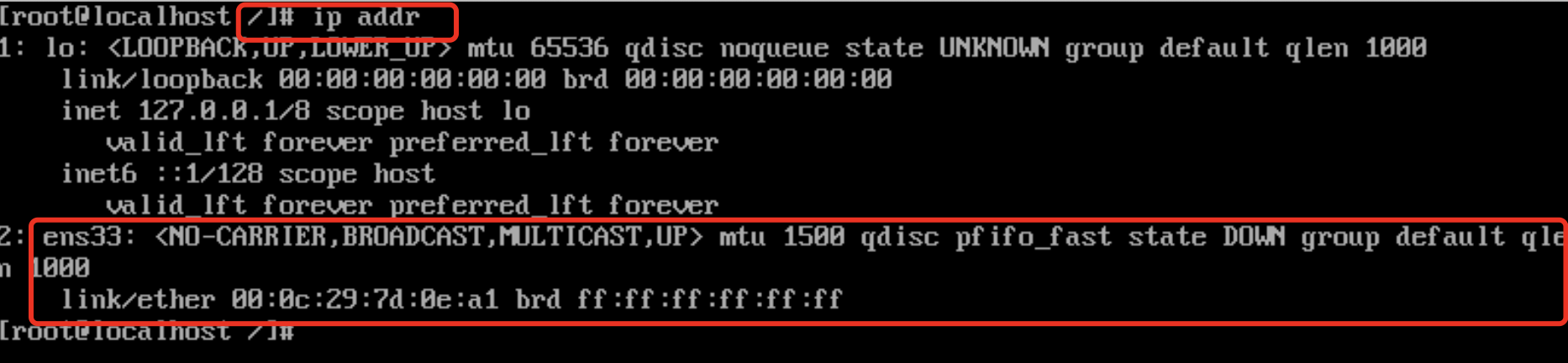 CentOS7中命令 ip addr 不显示IP地址的解决办法之一_ip addr 没有ip地址-CSDN博客
