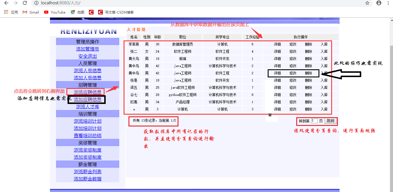 期末javaweb项目 使用jsp Java MySQL开发人力资源管理系统_人力资源项目java-CSDN博客