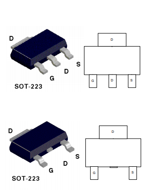 SOT-23、SOT-223封装的三极管、MOS管_封装sot-223是多少个脚?-CSDN博客